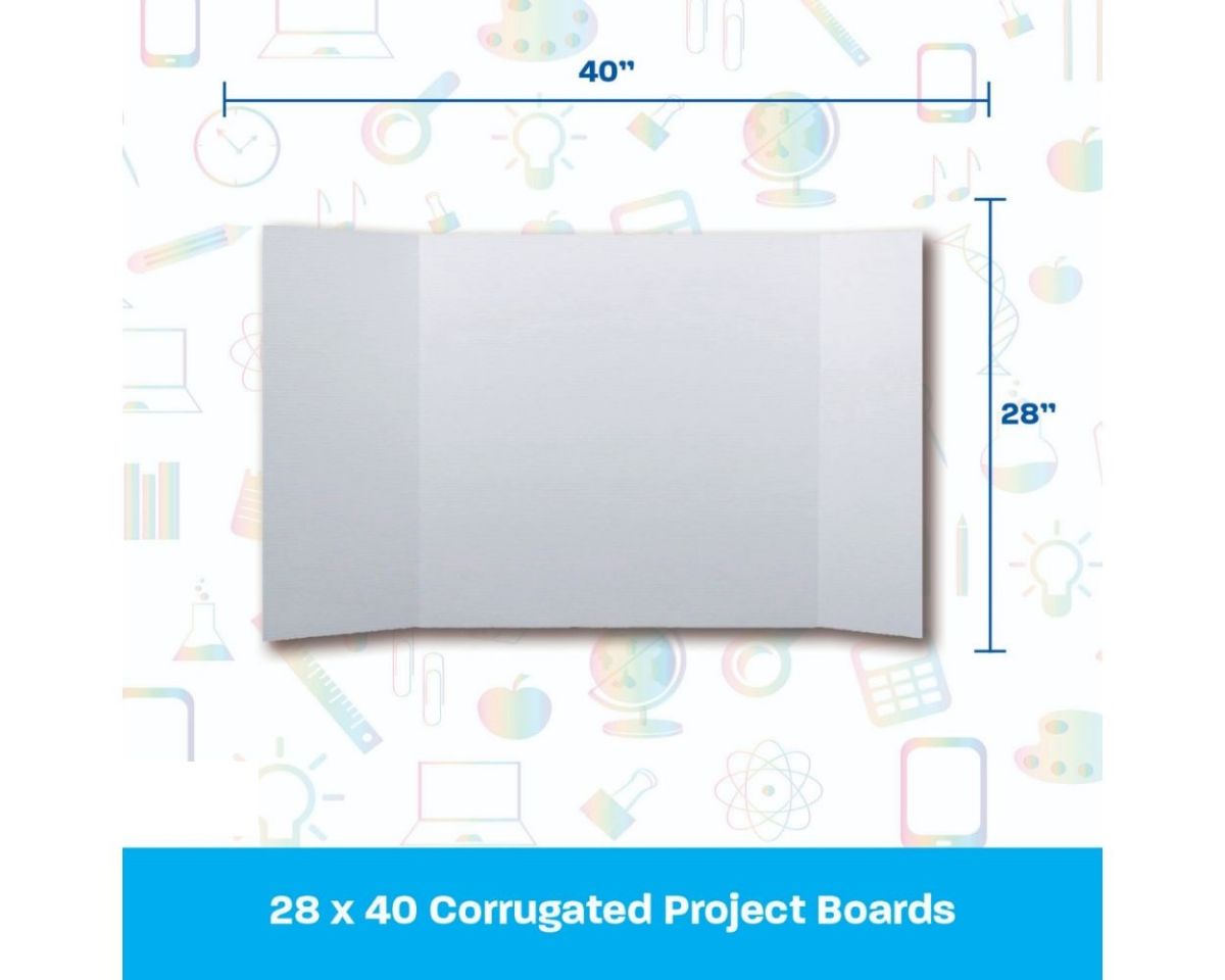18 Pieces 28" X 40" 1 Ply White Corrugated Project Board - Poster ...