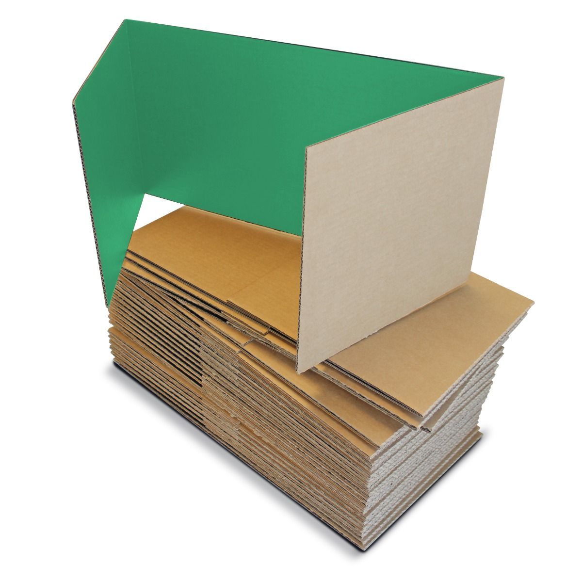 24 Pieces Corrugated Study Carrels, 12" X 48", Green - Classroom ...