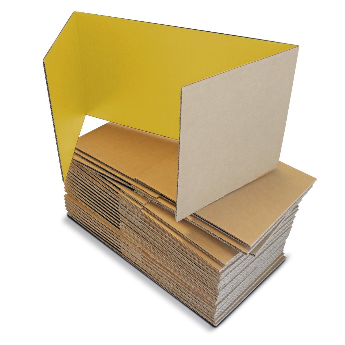 12 Pieces Corrugated Study Carrels, 12" X 48", Yellow - Classroom ...