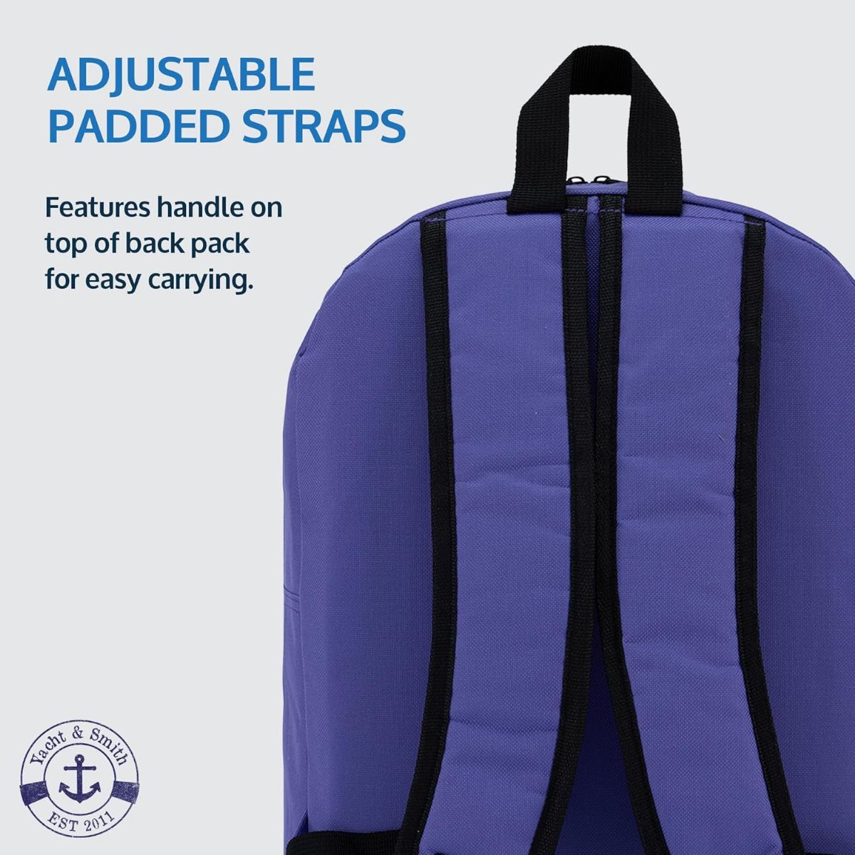 Yacht & Smith 17 Inch Water Resistant Backpack With Adjustable Padded ...