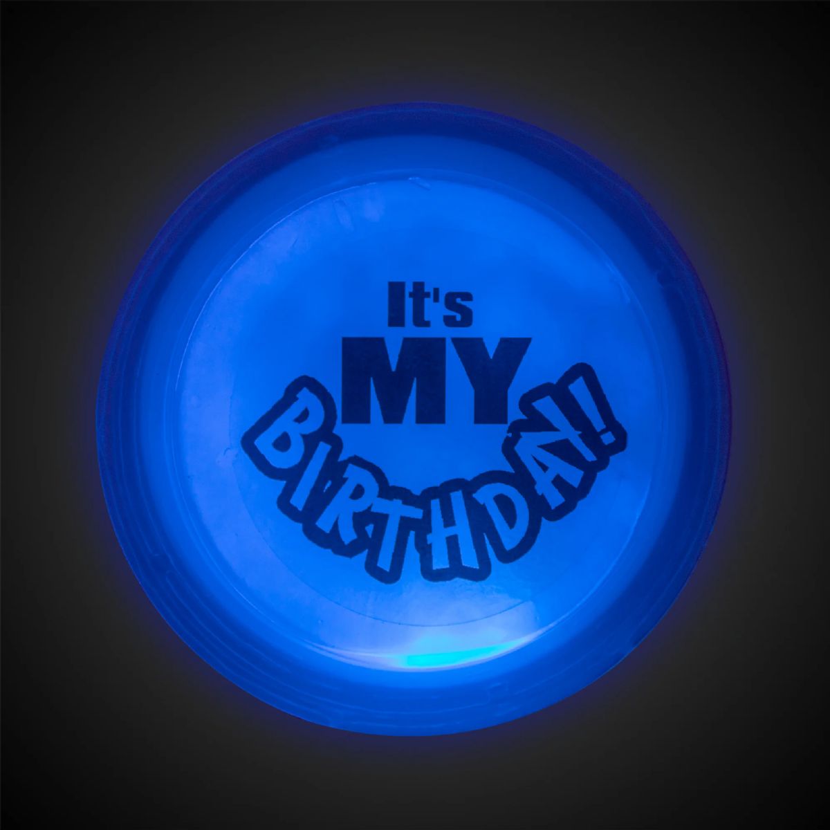 Bulk Blue "It's My Birthday" Glow Badge - Wholesale Sock Deals