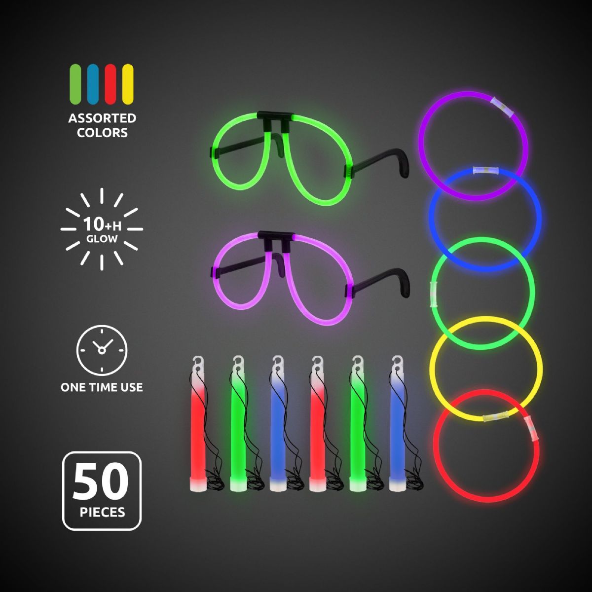 800 Packs Supreme Glow Party Kit (40-Piece) - Costumes & Accessories ...