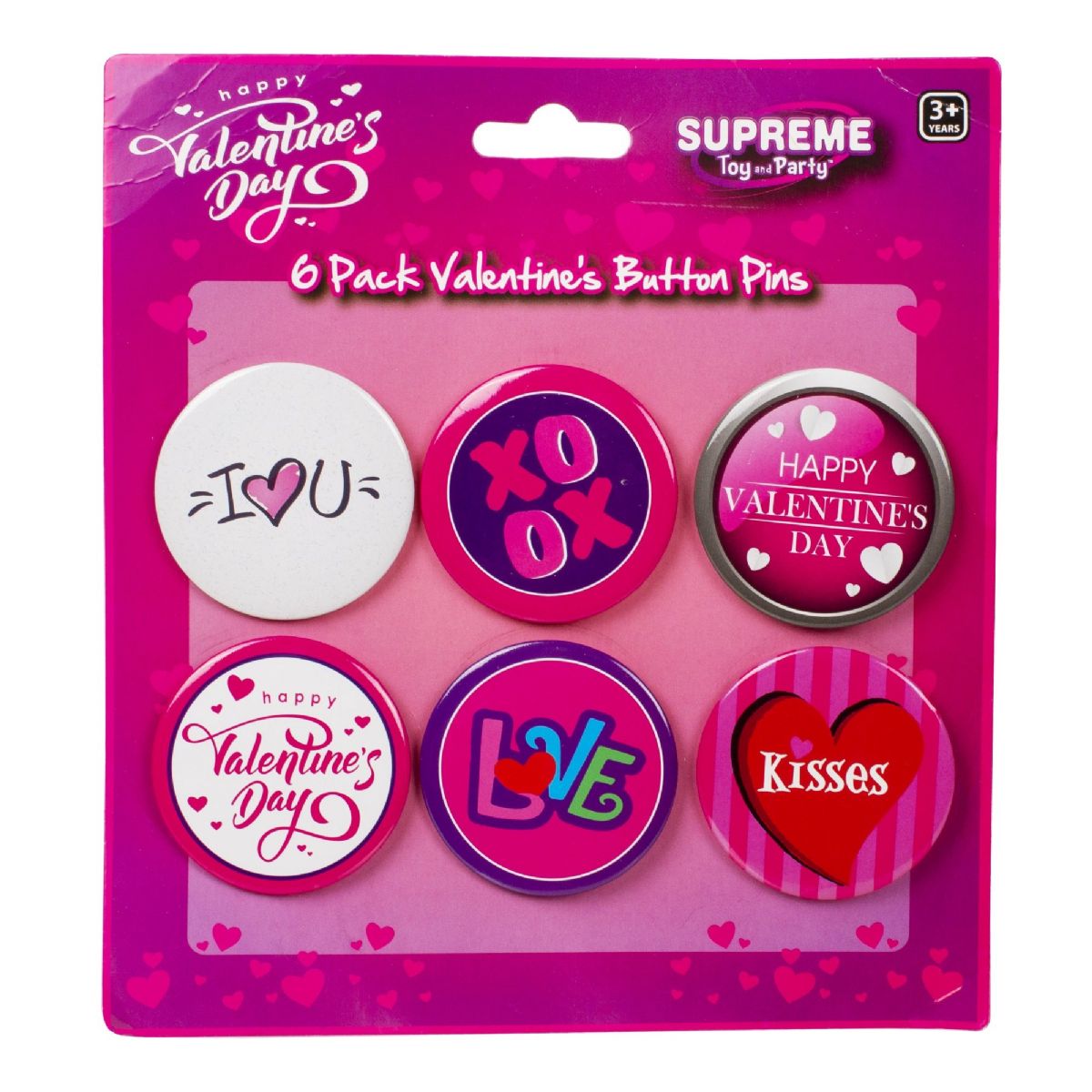 420 Pieces Valentine's Day Buttons (6-Piece) - Costumes & Accessories ...