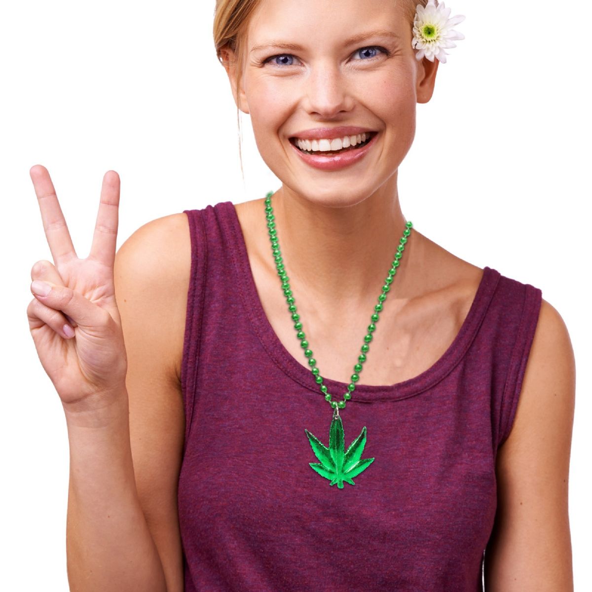 36 Packs Weed Leaf Bead Necklaces (12-Piece) - Necklace - at ...