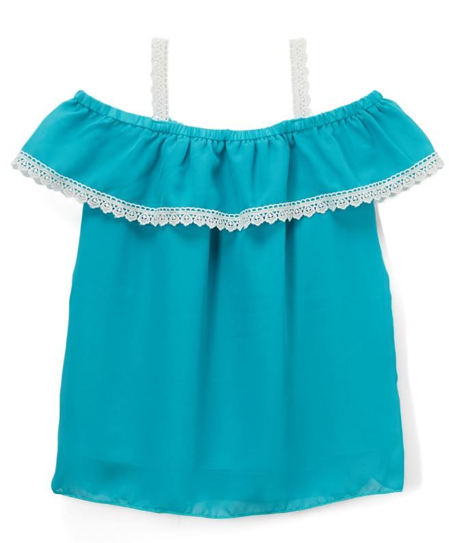 6 Pieces Girls' Off The Shoulder Summer Top, Size 7-14 - Girls Tank ...