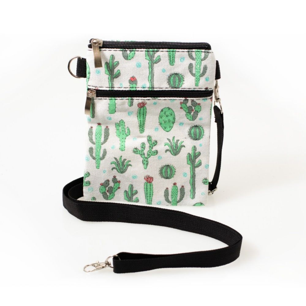 24 Pieces 7 Inch Crossbody Bags 3 In 1 With 2 Zippered Pockets In 4 ...