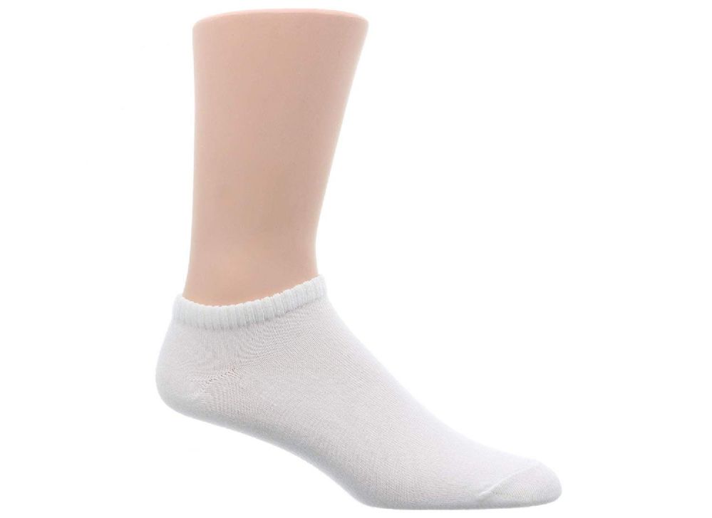 240 Wholesale Yacht And Smith Mens Cotton White No Show Ankle Socks Wsd