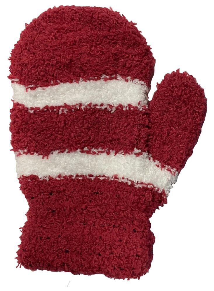 36 Pairs Yacht & Smith Kids Striped Fuzzy Mittens Gloves Ages 2-7 ...