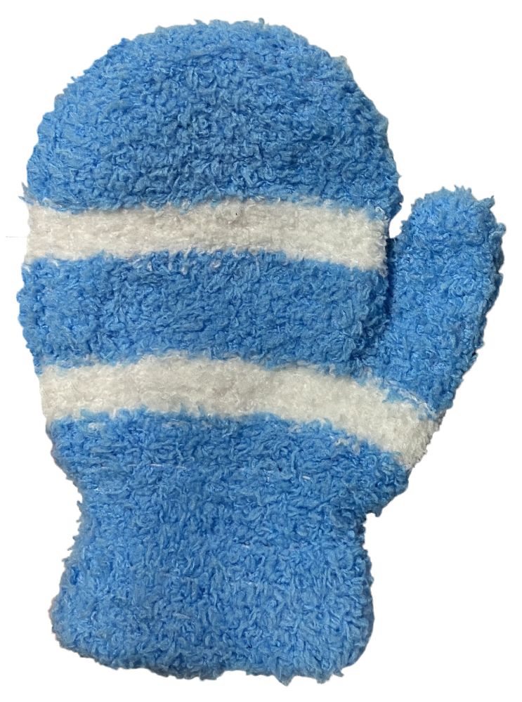 36 Pairs Yacht & Smith Kids Striped Fuzzy Mittens Gloves Ages 2-7 ...