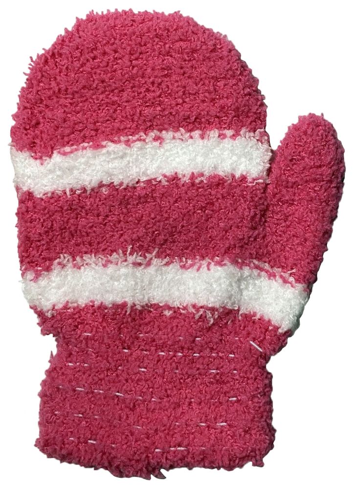 36 Pairs Yacht & Smith Kids Striped Fuzzy Mittens Gloves Ages 2-7 ...