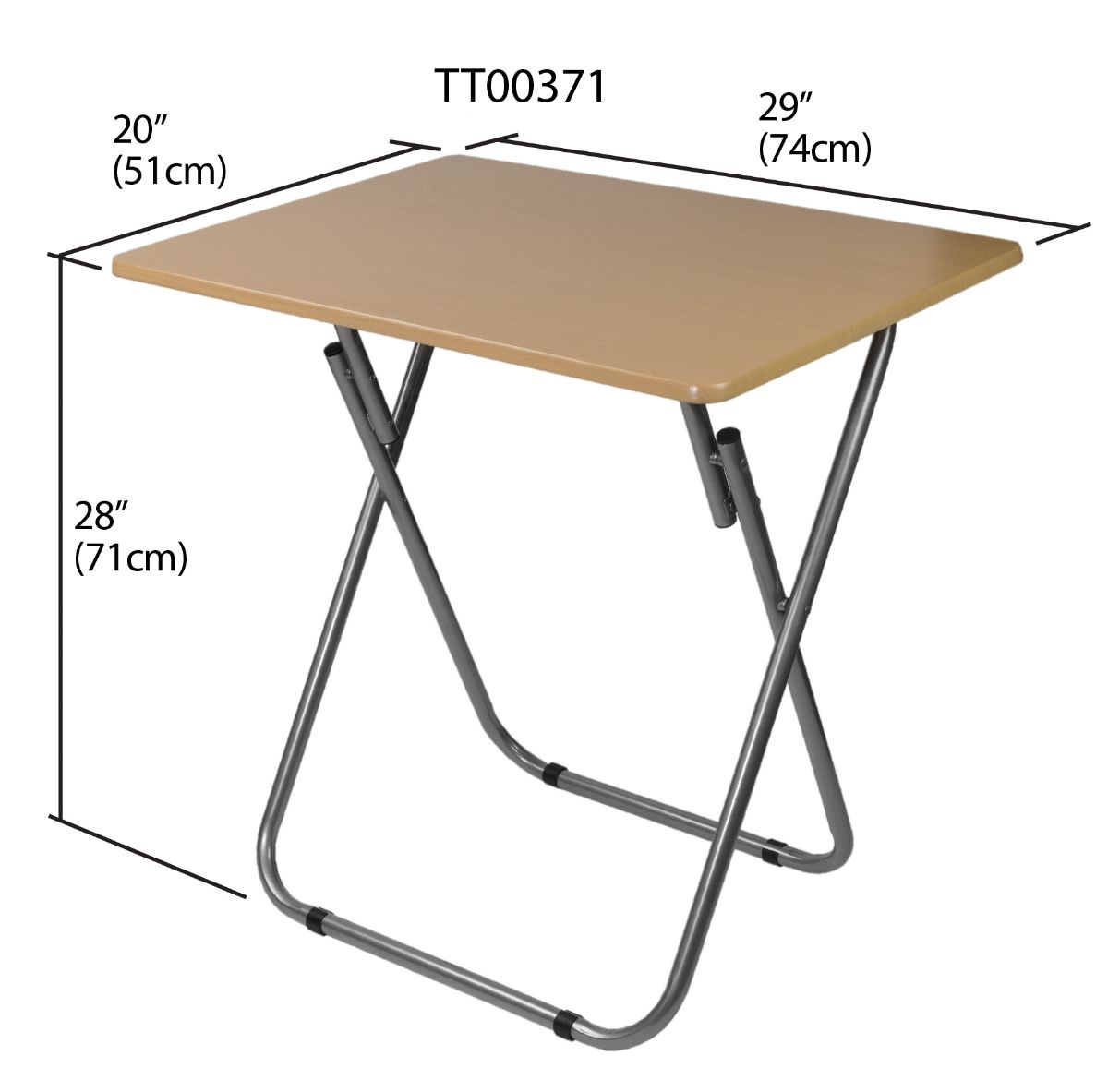 4 Wholesale Home Basics Jumbo MultI-Purpose Foldable Table, Natural - WSD
