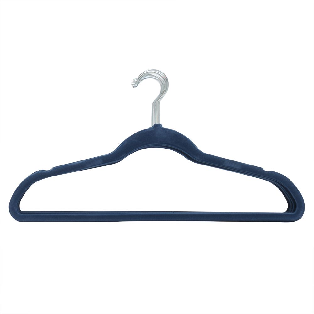 12 Pieces 10-Piece Velvet Hangers, Navy - Hangers - at - alltimetrading.com