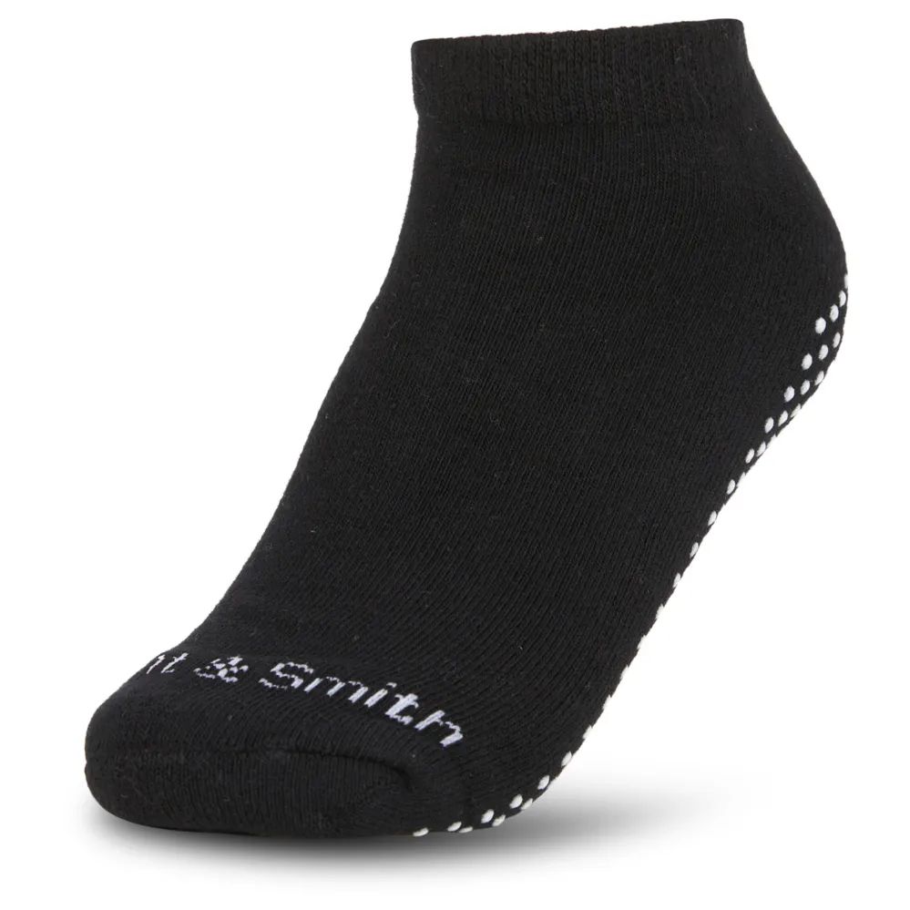 Yacht & Smith Black Rubber Grip Bottom Cotton Yoga, Trampoline Sock ...