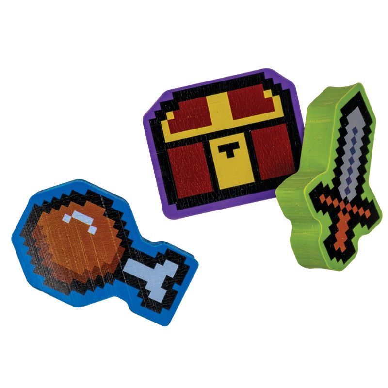 96 Pieces Retro Pixel Game Erasers - Erasers - at - alltimetrading.com
