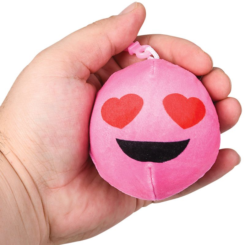 12 Wholesale 3 Inch Squish Plush Emoticon Clips - at ...