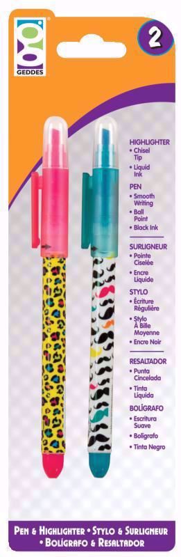 20 Pieces 2ct. Study Buddy Pen And Highlighter Combo - Highlighter - at ...