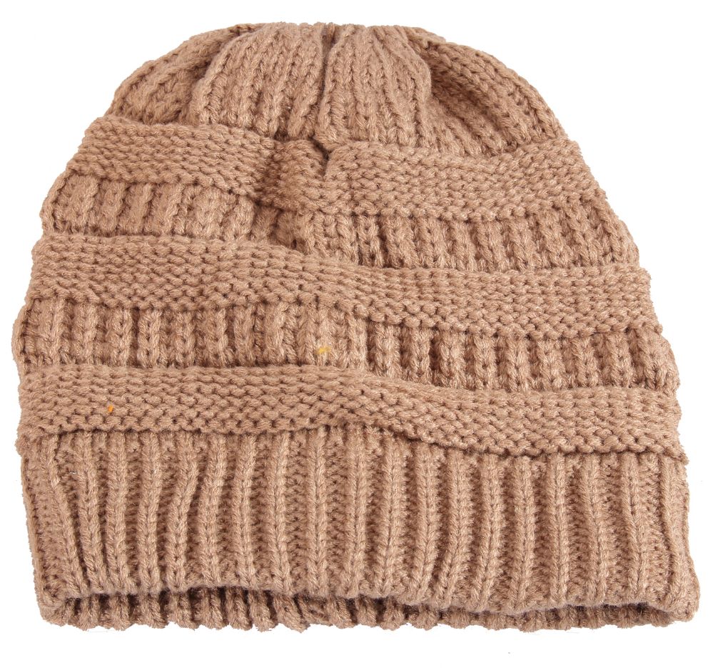 24 Pieces Solid Color Knitted Beanies - Winter Beanie Hats - at ...