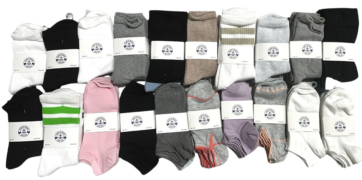 Sock Pallet Deal Mixed Assorted Random Colors For Men Women Children ...