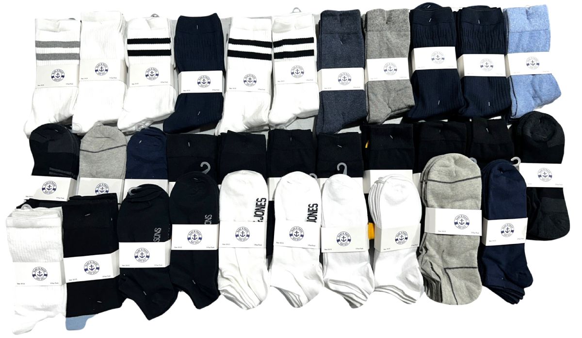 Sock Pallet Deal Mixed Assorted Random Colors For Men Women Children - SB