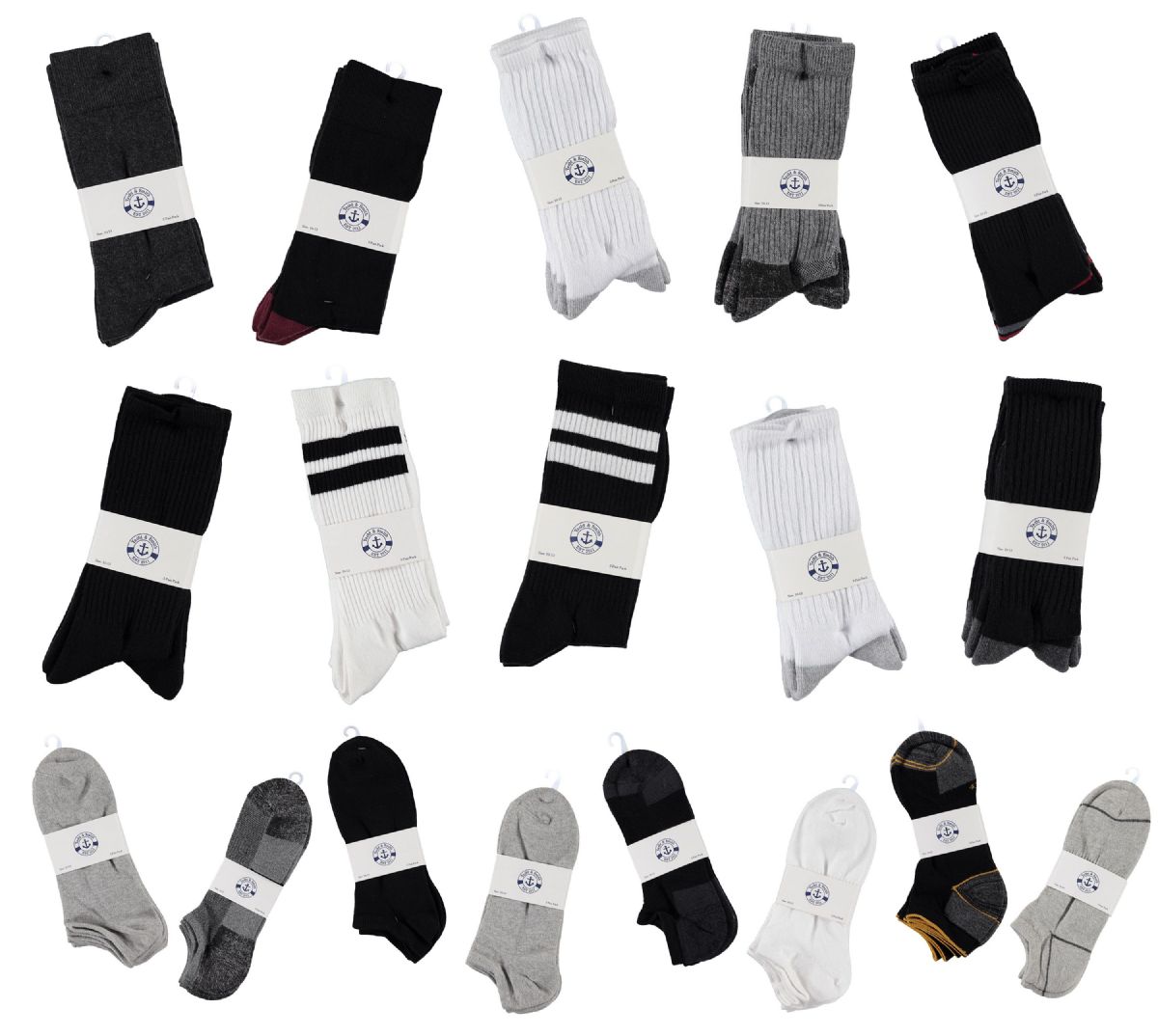120 Pairs Sock Pallet Deal Mixed Assorted Random Colors For Women ...