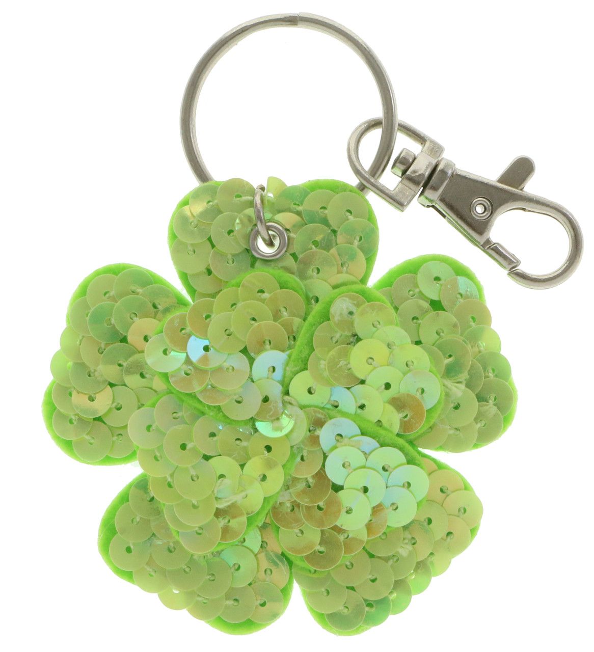60 Pieces Green Sequin Flower Keychain - Key Chains - at ...