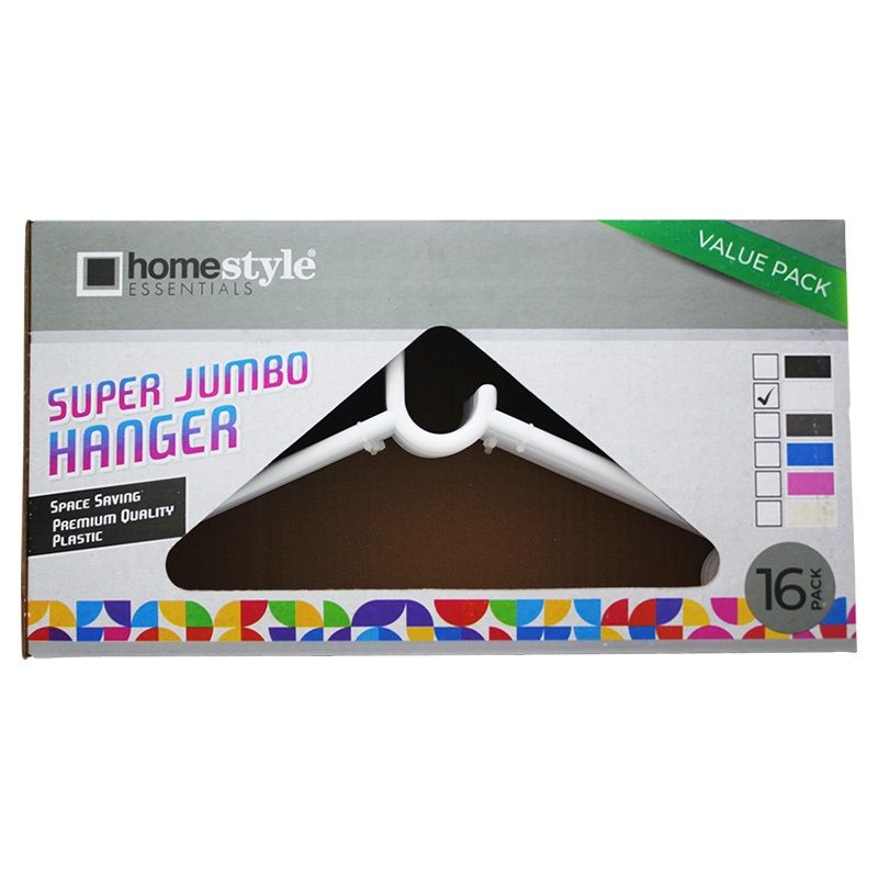 8 Wholesale 16 Pack White Plastic Box Hangers - WSD