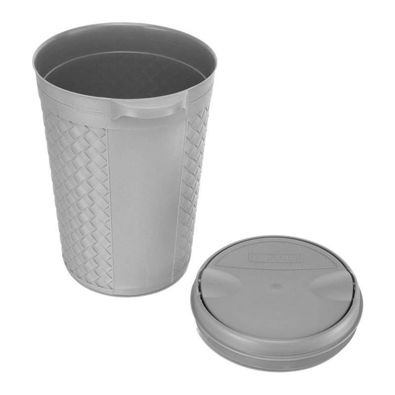 18 Pieces 8.5lt Stitch Dustbin Round With Lid - Waste Basket - at ...