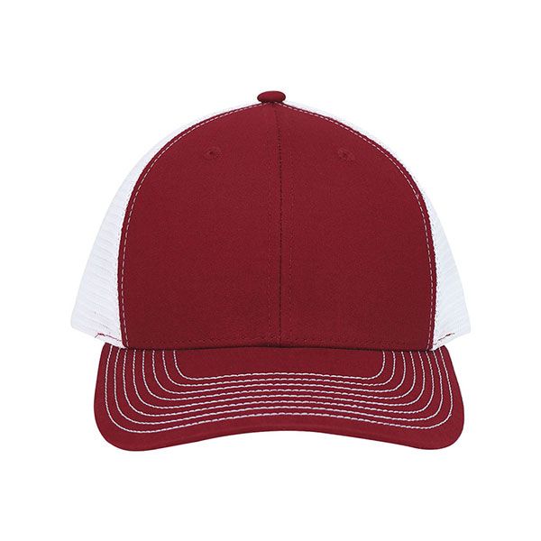 Bulk Deluxe Trucker Cap Cardinal - White - Wholesale Sock Deals