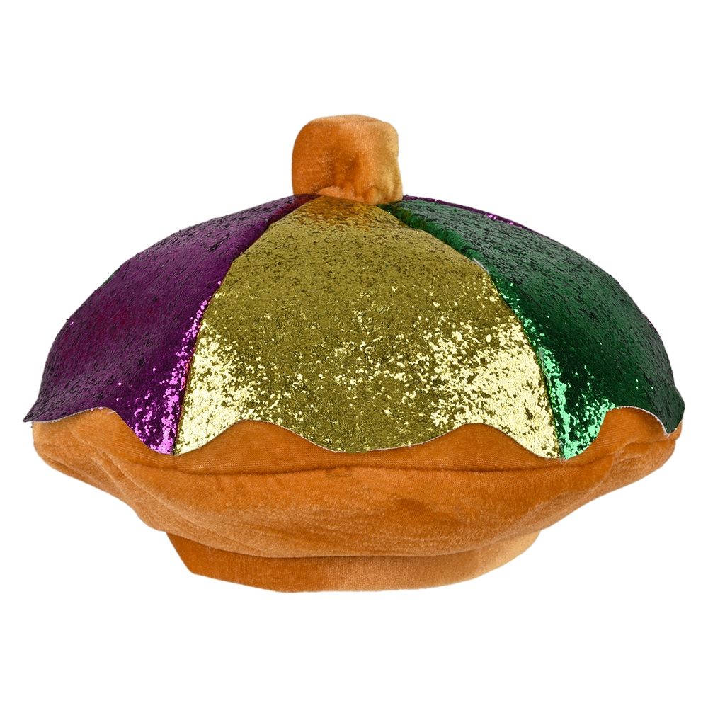 12 Wholesale LighT-Up Mardi Gras King Cake Hat - WSD
