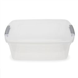 9 pieces Home Basics 20 Liter Rectangular Plastic Storage Container ...