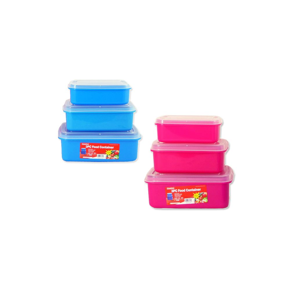 48 Pieces 3pc Rectangle Food Containers - Food Storage Containers - at ...