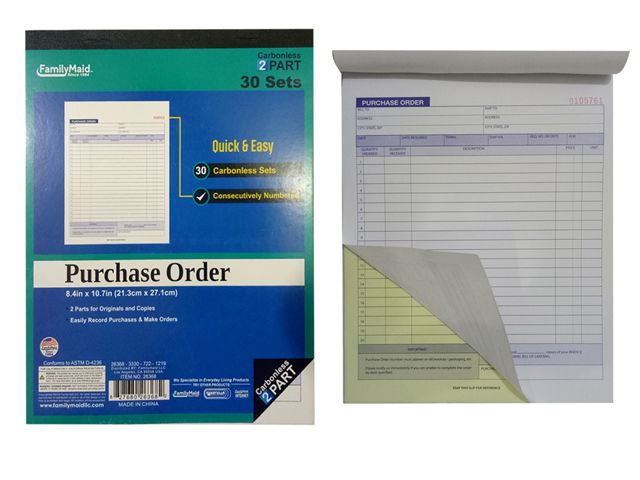 72 Pieces Purchase Order Book 30set 2part - Sales Order Book - at ...