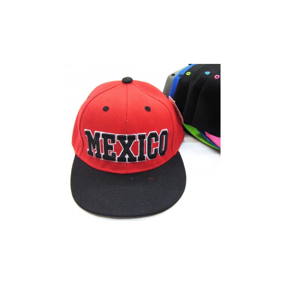 48 Pieces Mexico Snap On Baseball Cap Assorted Colors - Baseball Caps ...