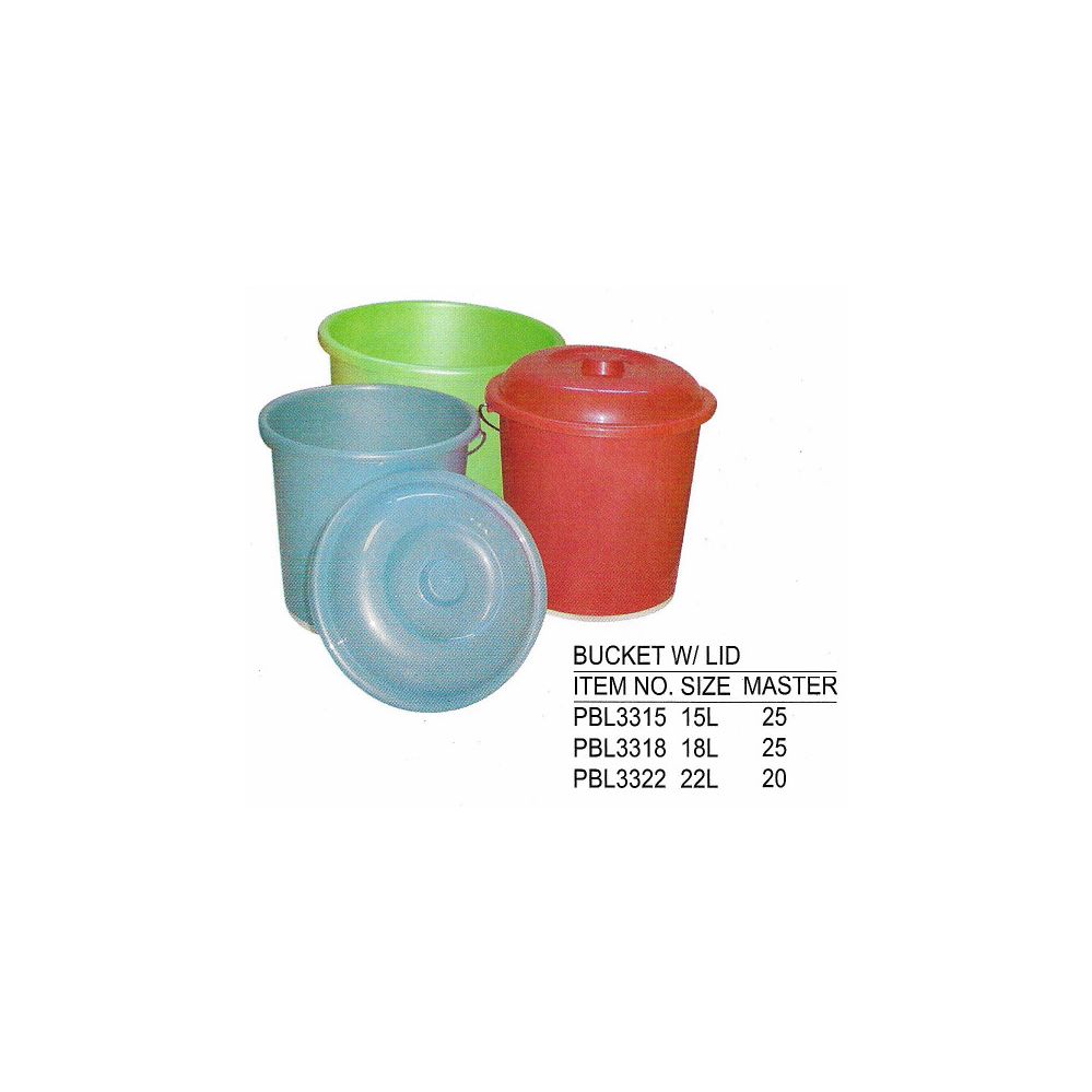25 Pieces 15 L Bucket With Lid - Buckets & Basins - at - alltimetrading.com