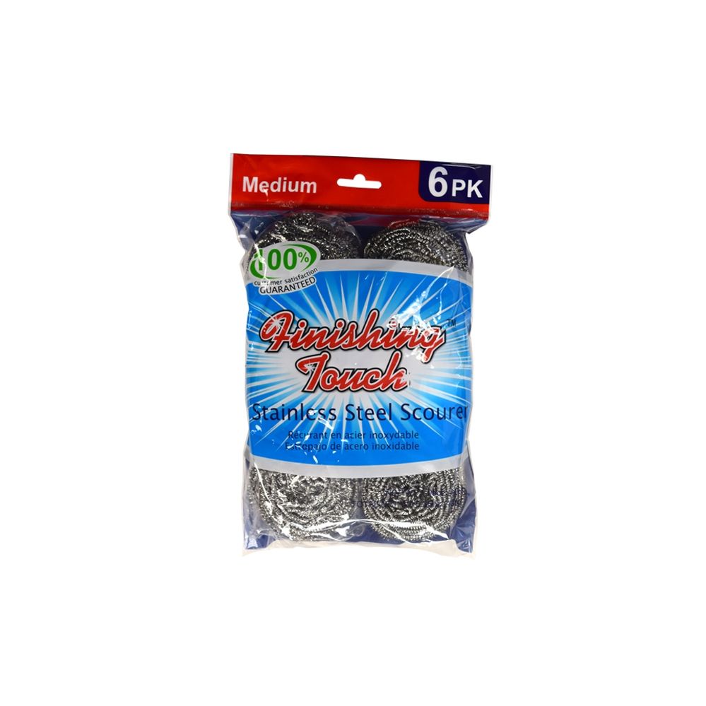 48 Pieces Stainless Steel Scourer 6pk Med - Scouring Pads & Sponges ...