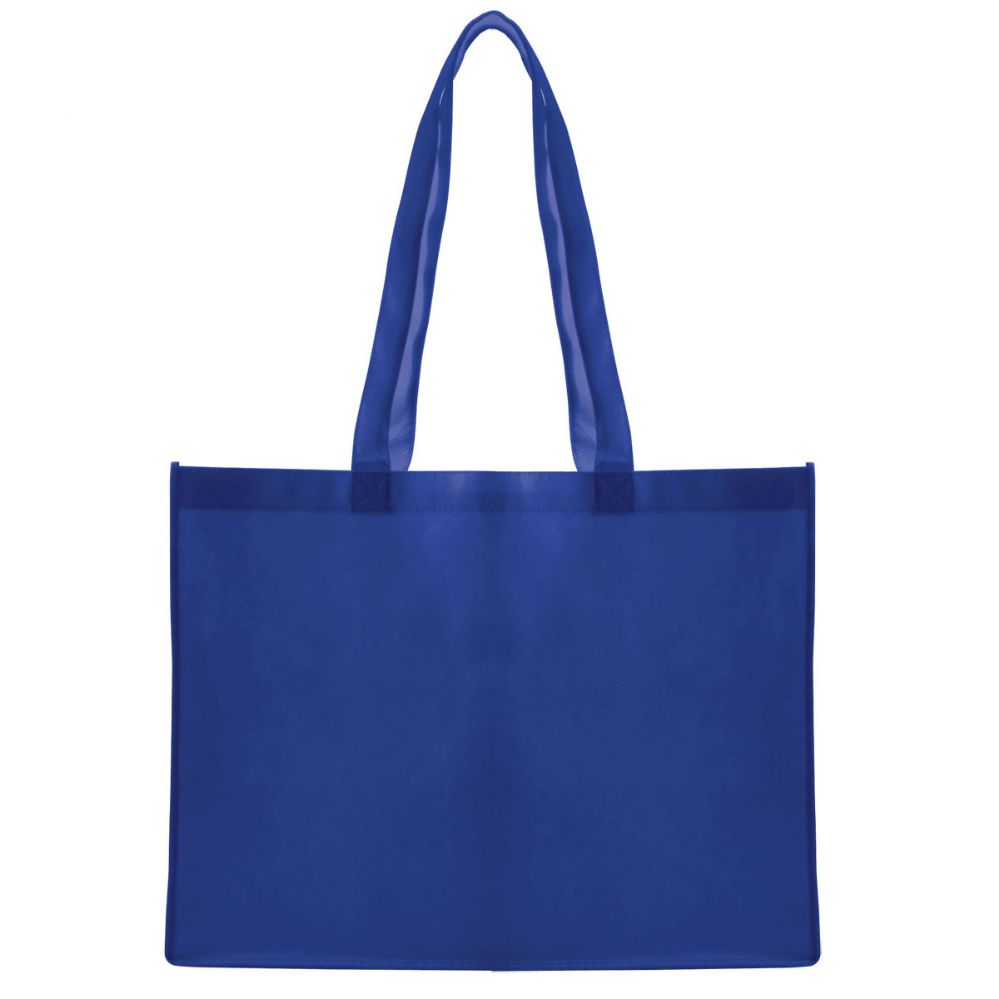 96 Pieces Eco Friendly Large Shopping Tote In Blue - Tote Bags & Slings ...