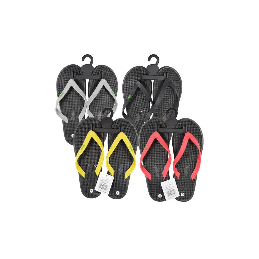 48 Pairs Men Flip Flop Heavy Duty Assorted Colors - Men's Flip Flops ...
