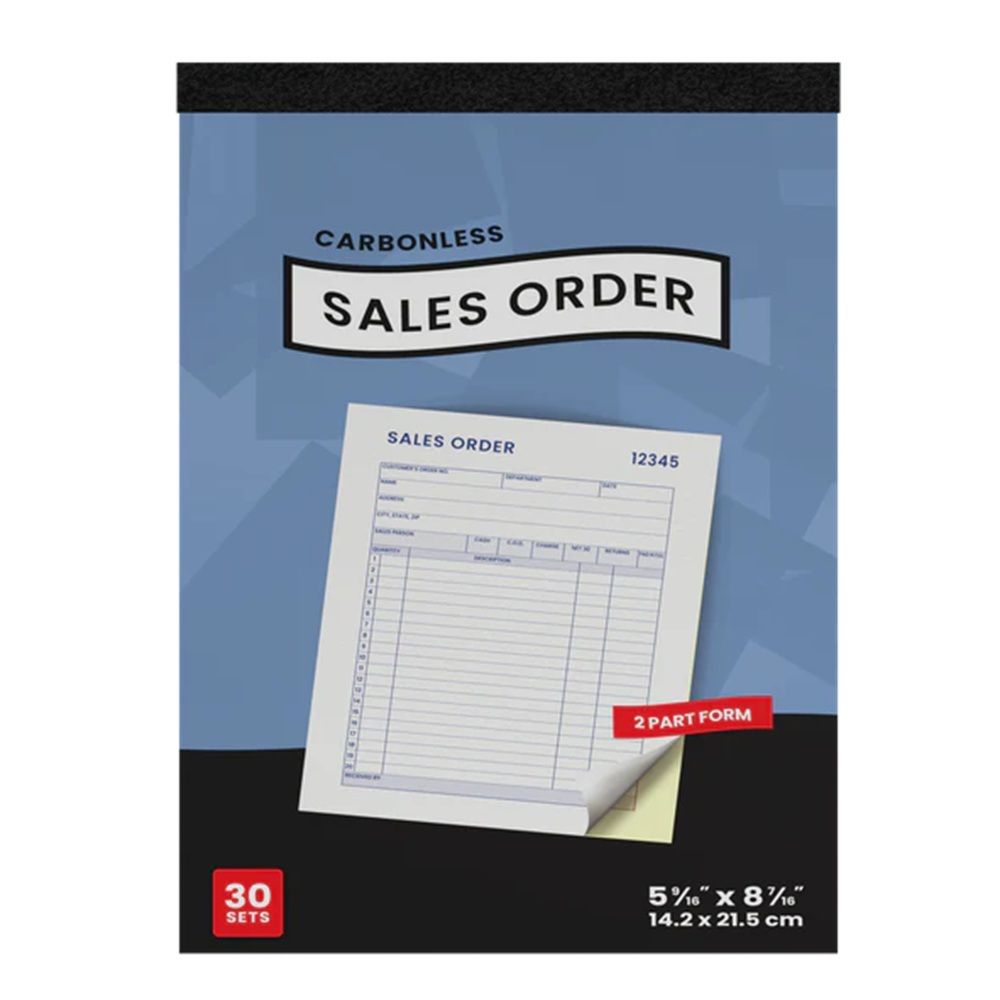 60 Pieces Sales Order Book, Carbonless, 5 9/16 x 8 7/16, 30 Sets , 60 ...