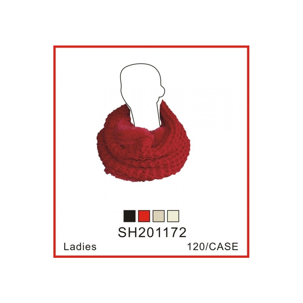 60 Wholesale Lady's Assorted Color Infinity Scarf - at ...