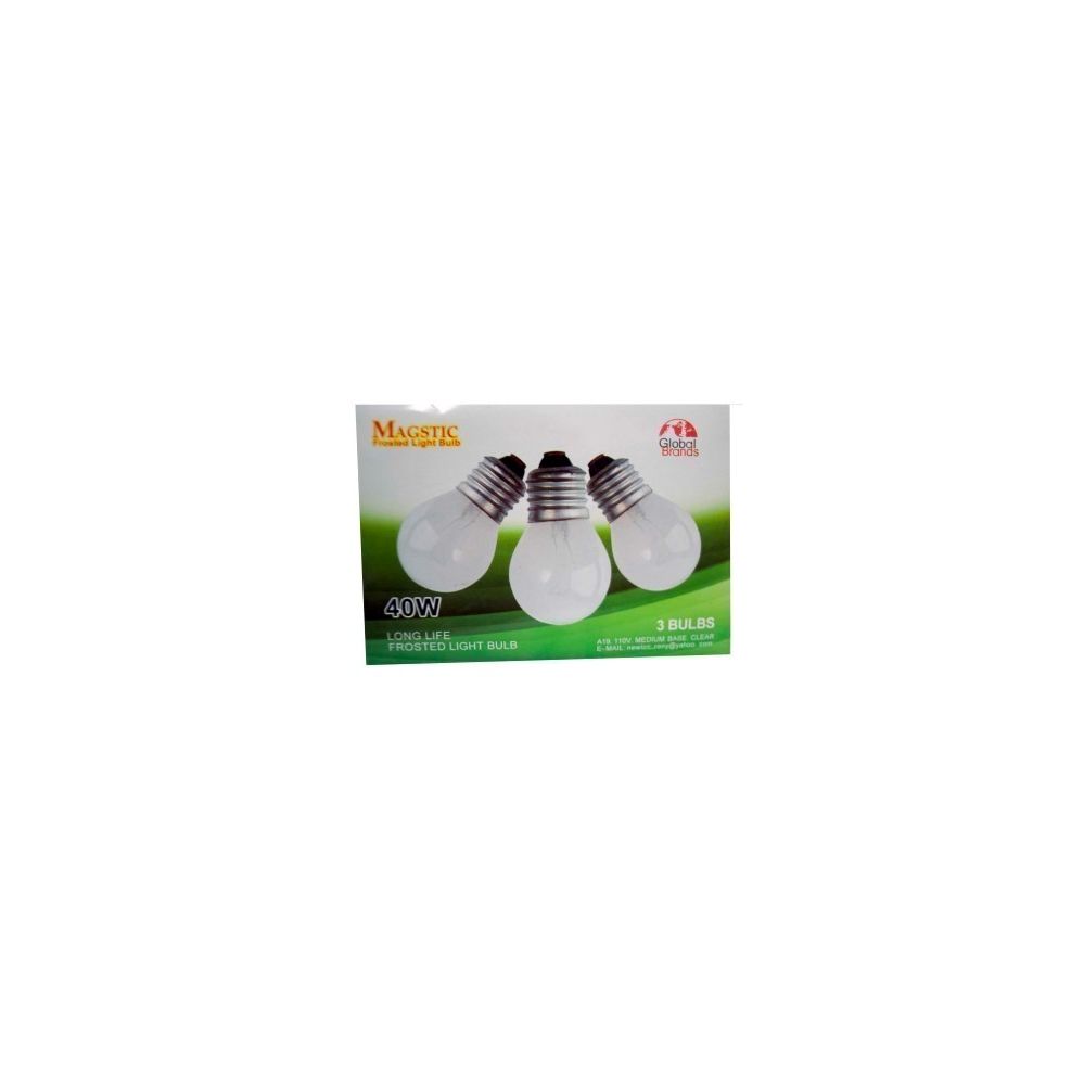 80 Pieces 3 Piece Frosted Light Bulb 40 Watt - Lightbulbs - at ...