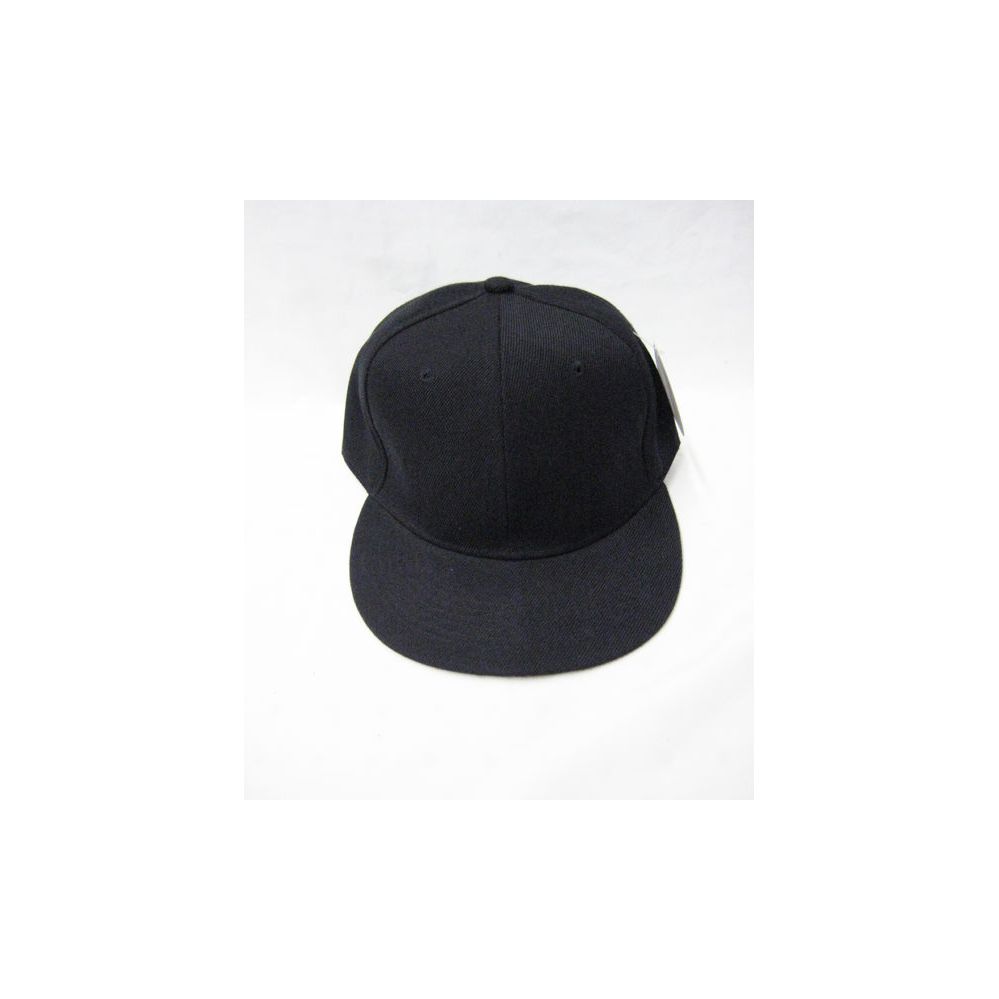 36 Pieces Fitted Black Flat Bill Cap - Baseball Caps & Snap Backs - at ...