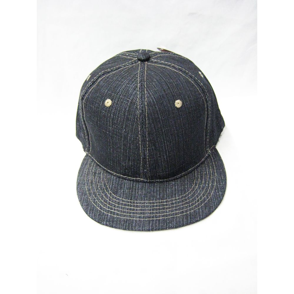 Plain Denim Cap With Flat Front - SB