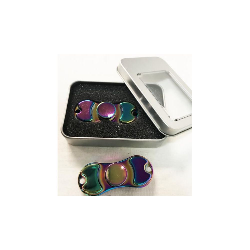 12 Pieces Rainbow Alloy Zinc Metali Bean Shaped Fidget Spinners ...