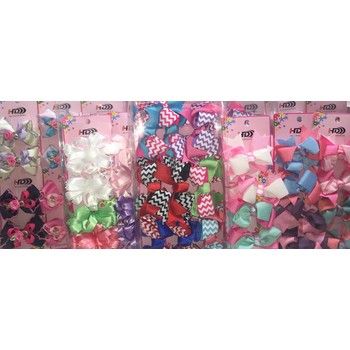 72 Wholesale Assorted Hair Bows - WSD