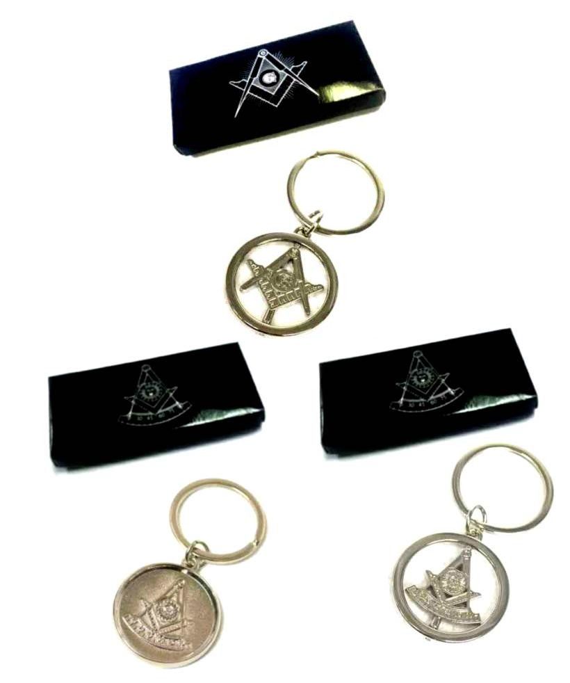 36 Pieces Metal Masonic Keychains - Mixed Designs - Individually Boxed ...