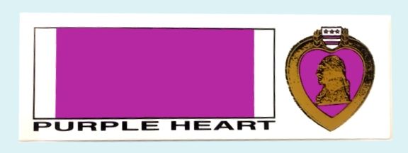 48 Pieces 3" X 9" Decal, Purple Heart - Stickers - at - alltimetrading.com