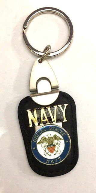 24 Pieces 3" Metalleather Keychain With Brass "navy" And Navy Seal ...