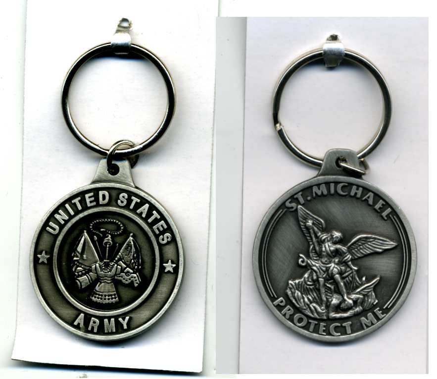 48 Pieces Metal Keychain, 1 5/8" Diameter Medallion, "united States ...