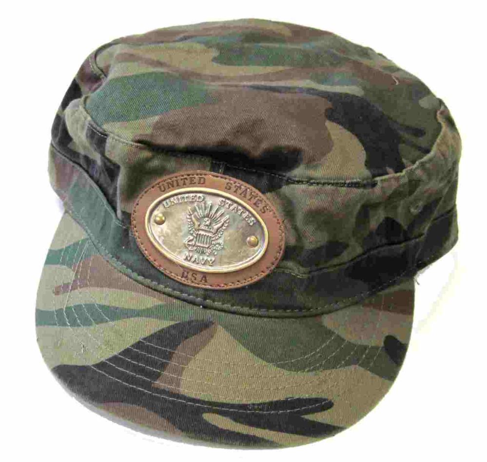 Leather/metal Emblem Caps - SB