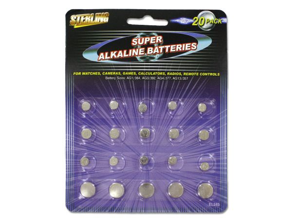 24 Pieces Alkaline Button Cell Batteries - Batteries - at ...